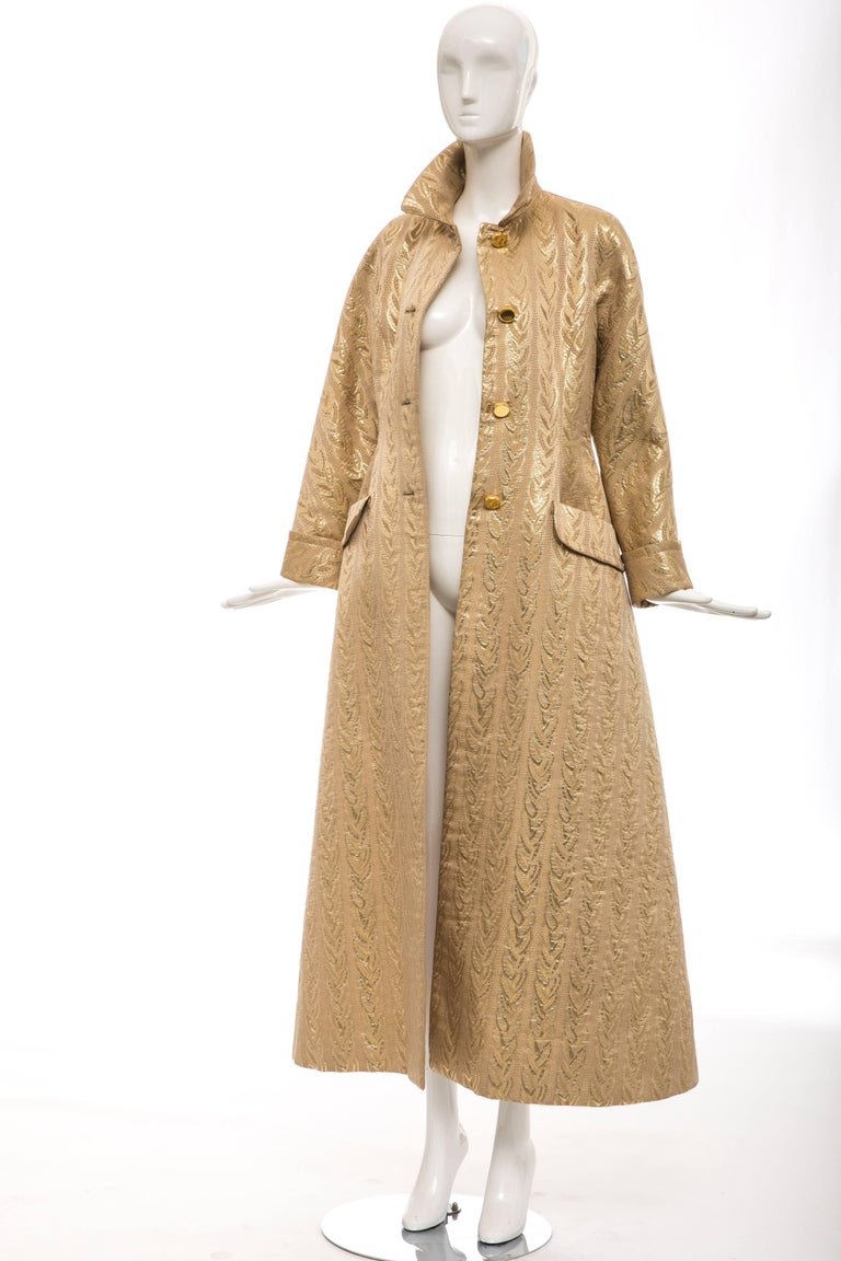 Prada Runway Gold Brocade Evening Coat, Fall 1992 For Sale at 1stDibs ...