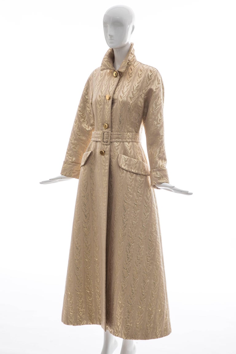 Prada Runway Gold Brocade Evening Coat, Fall 1992 For Sale at 1stDibs ...