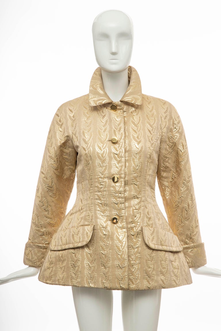 Prada Runway Gold Brocade Evening Jacket, Fall 1992 at 1stDibs