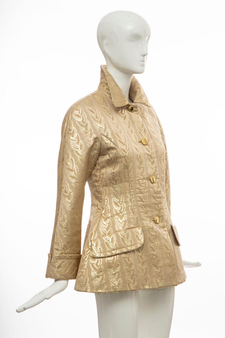 Prada Runway Gold Brocade Evening Jacket, Fall 1992 at 1stDibs