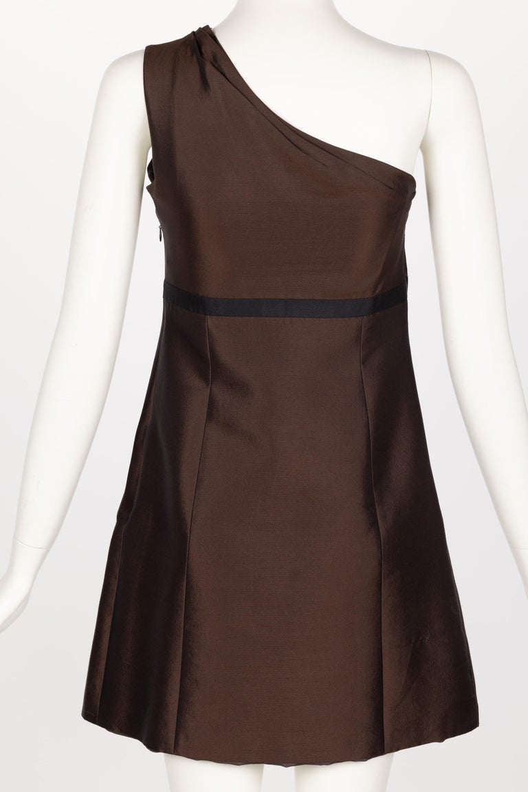 Prada S/S 2005 Majestic Silk Embelished Mini Dress For Sale at 1stDibs