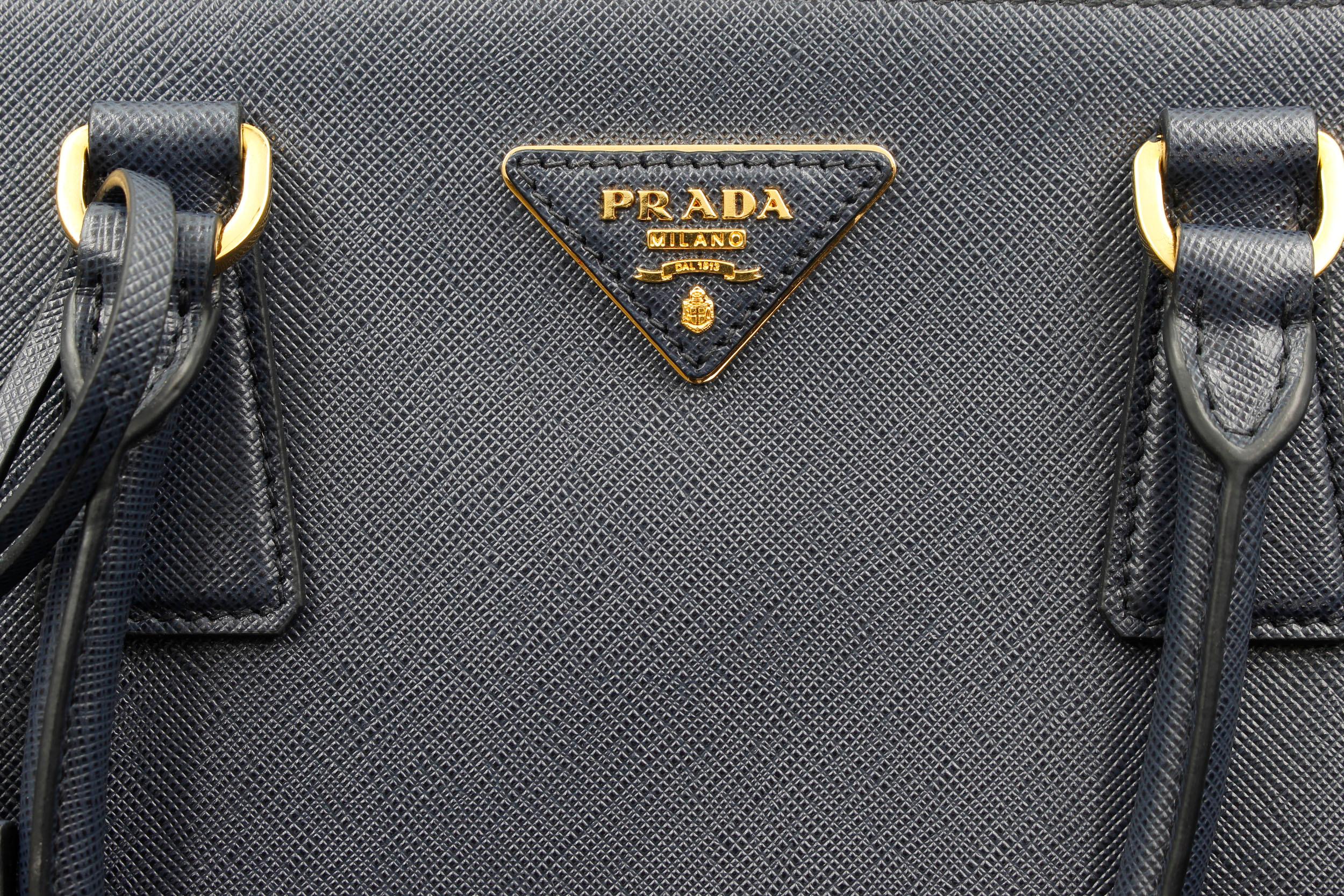 PRADA Saffiano Lux Galleria Navy Blue Leather Ladies Tote 1BA786NZV at ...