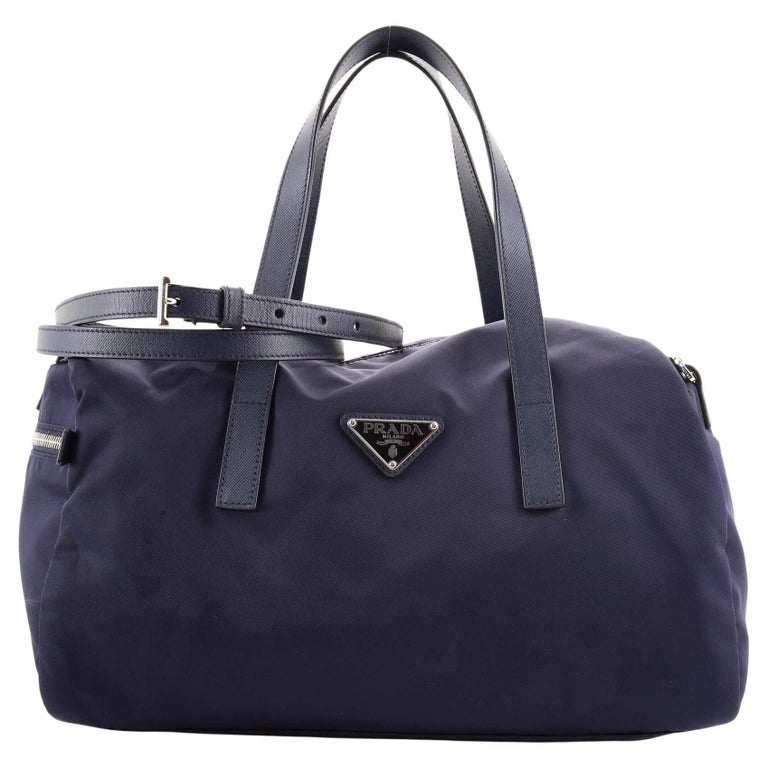 Prada Side Pocket Convertible Duffle Bag Tessuto Medium For Sale at 1stDibs