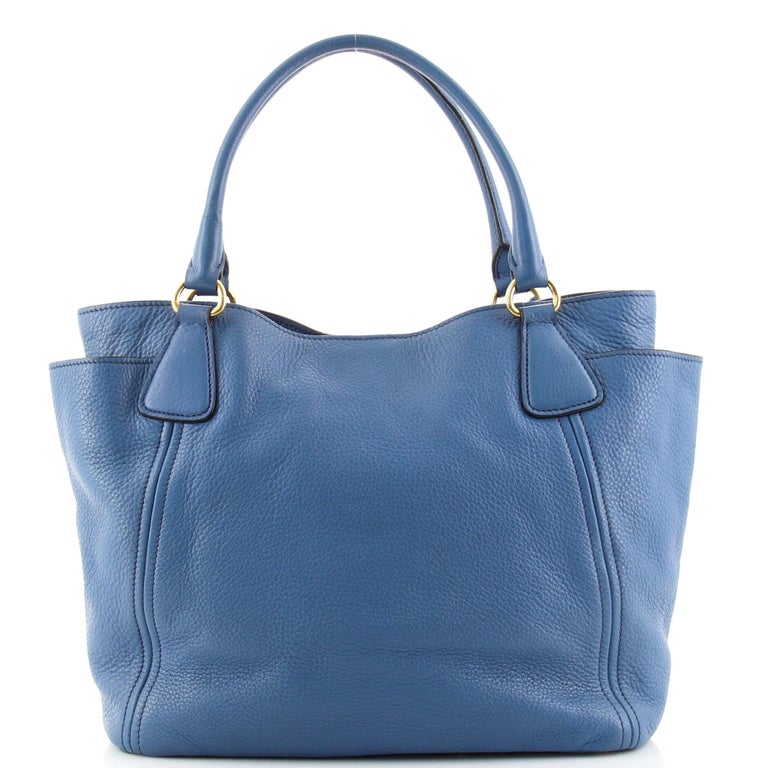 Prada Side Pocket Convertible Tote Vitello Daino Large at 1stDibs