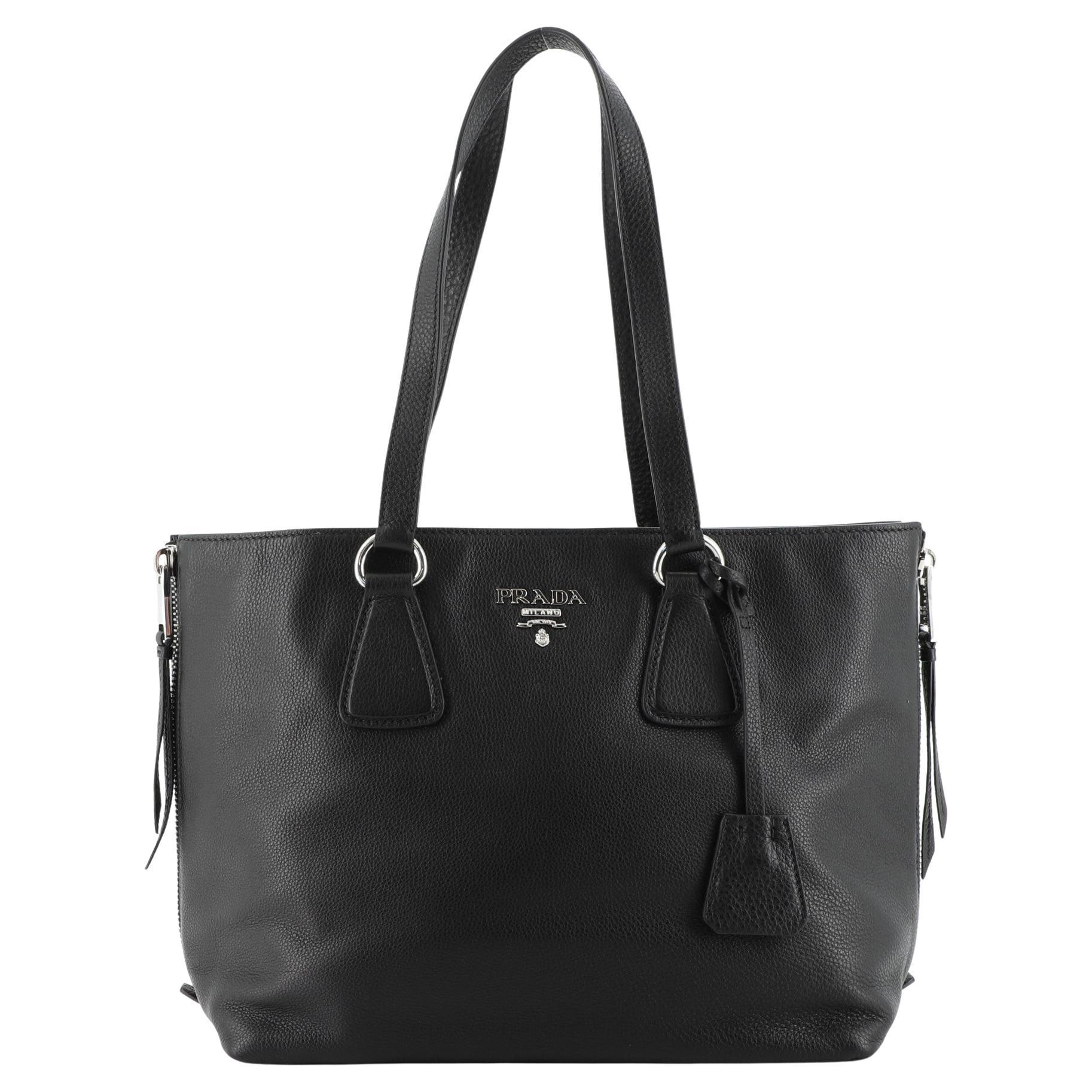 Prada Convertible Tote Printed Tessuto With Saffiano Large at 1stDibs