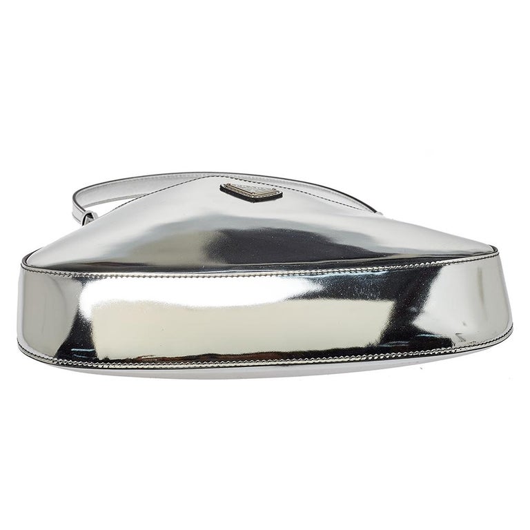 Prada Silver Mirror Leather Cleo Shoulder Bag at 1stDibs | prada cleo ...