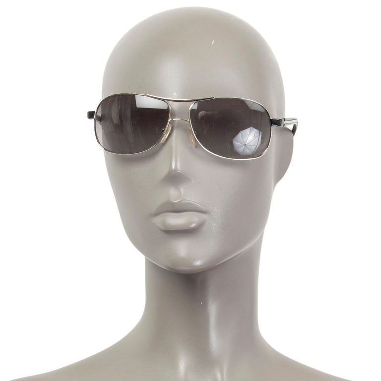 PRADA silver-tone SPR59L Sunglasses For Sale at 1stDibs