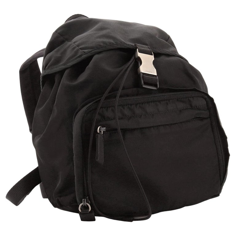 Prada Single Buckle Pocket Backpack Tessuto Small For Sale at 1stDibs