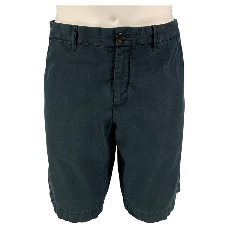 PRADA Size 38 Navy Cotton Zip Fly Shorts For Sale at 1stDibs