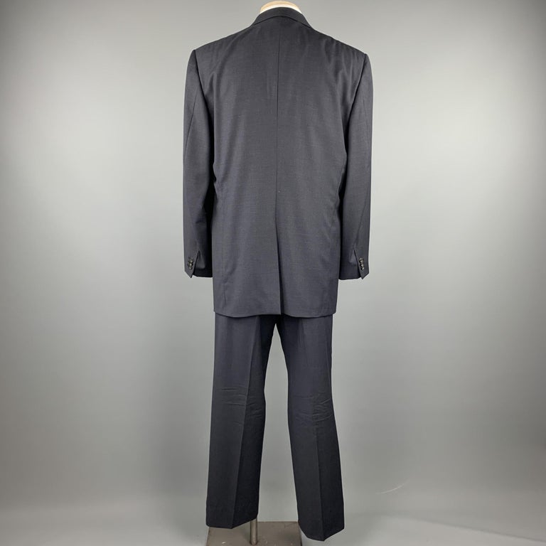 PRADA Size 48 Long Navy Wool Notch Lapel Suit For Sale at 1stDibs