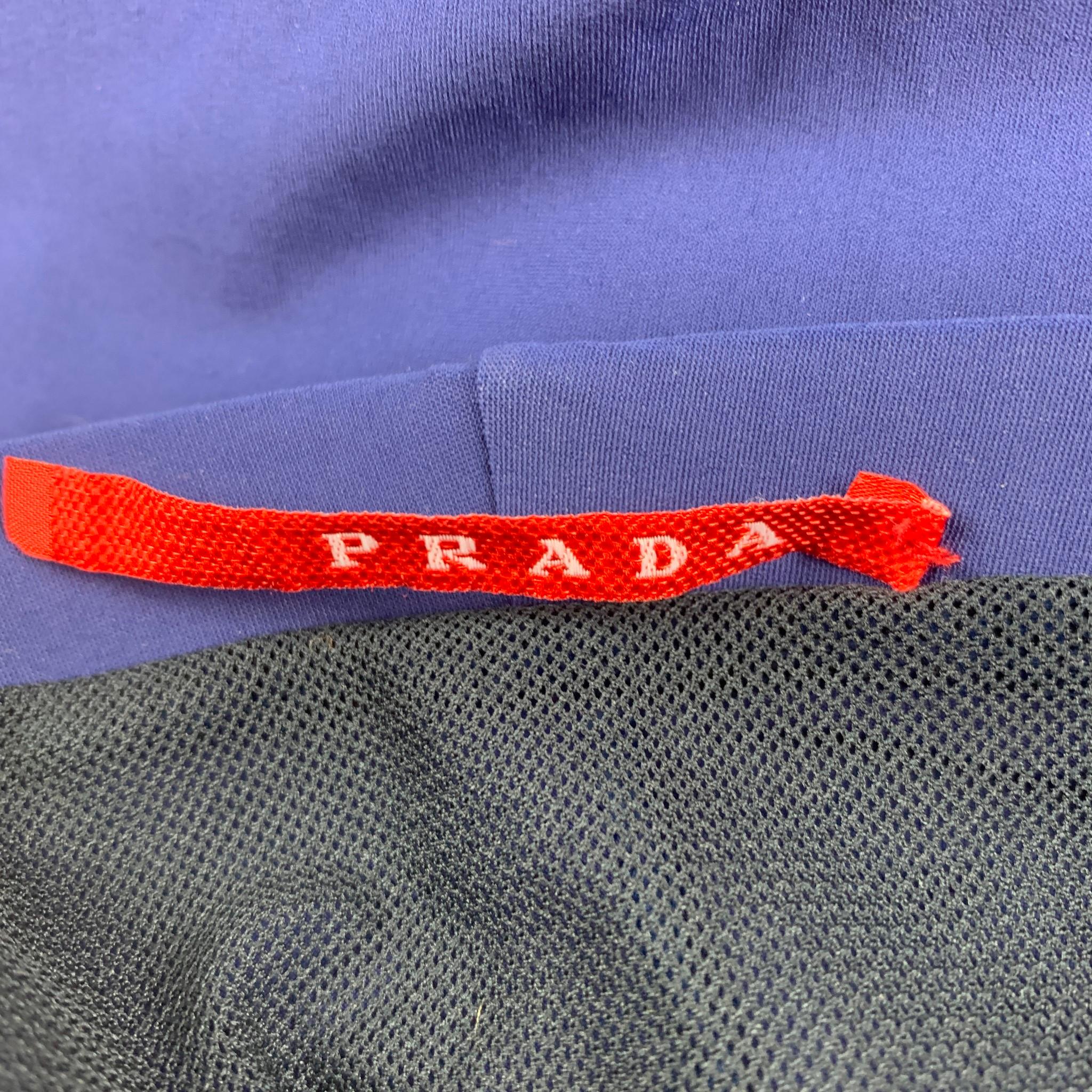 PRADA Size M Blue White Color Block Nylon Drawstring Speedo For Sale at ...