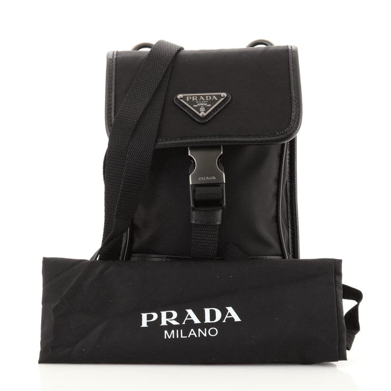 Prada Smartphone Case Crossbody Bag Tessuto with Saffiano Leather at ...