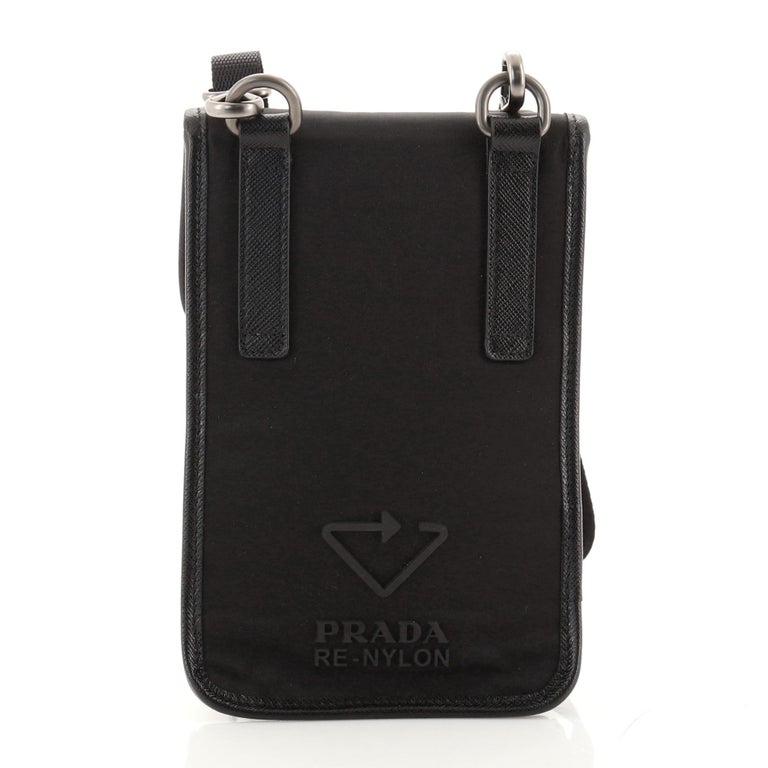 Prada Smartphone Case Crossbody Bag Tessuto with Saffiano Leather at ...