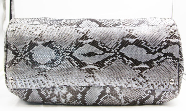 Prada Snake Skin Tote Python Large Neutral Shoulder Bag For Sale at 1stDibs
