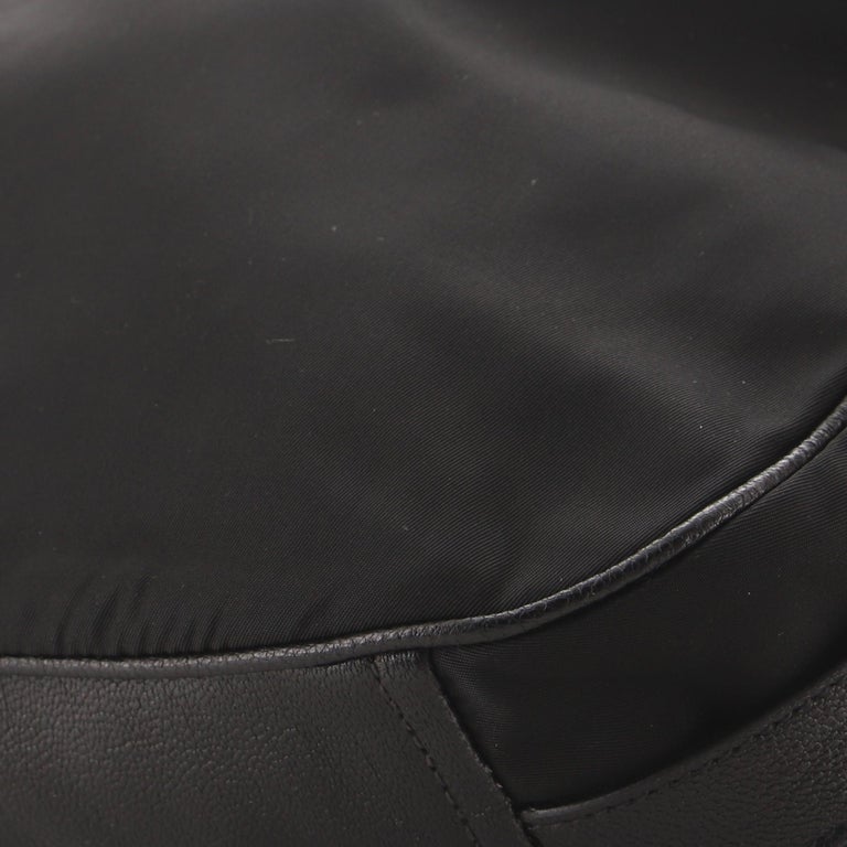 Prada Snap Zip Shoulder Bag Tessuto with Leather Medium For Sale at 1stDibs
