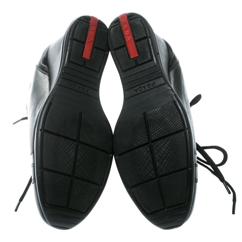 Prada Sport Black Leather Wedge Sneakers Size 39 For Sale at 1stDibs ...