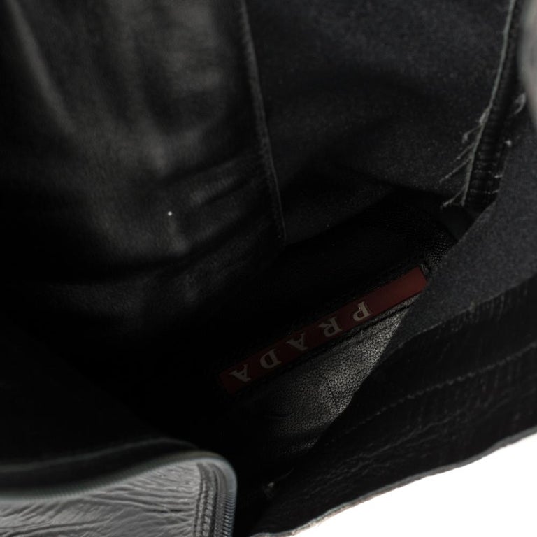 Prada Sport Black Patent Leather And Fabric Mid-Length Boots Size 39.5 ...