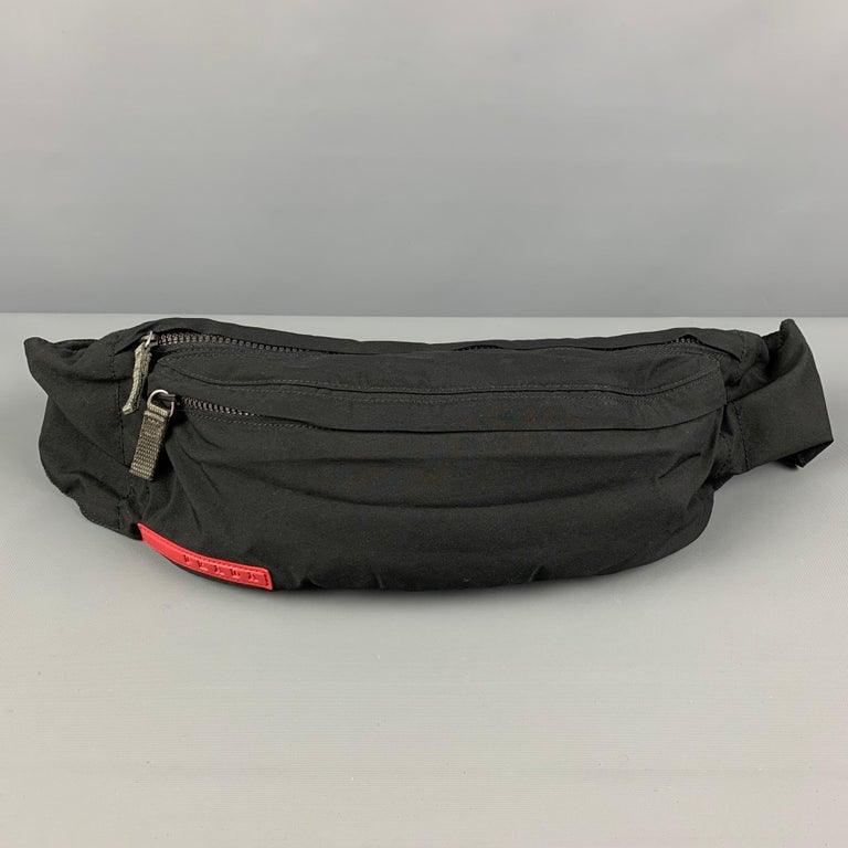 PRADA SPORT Black Polyester / Polyurethane Belt-Bag For Sale at 1stDibs