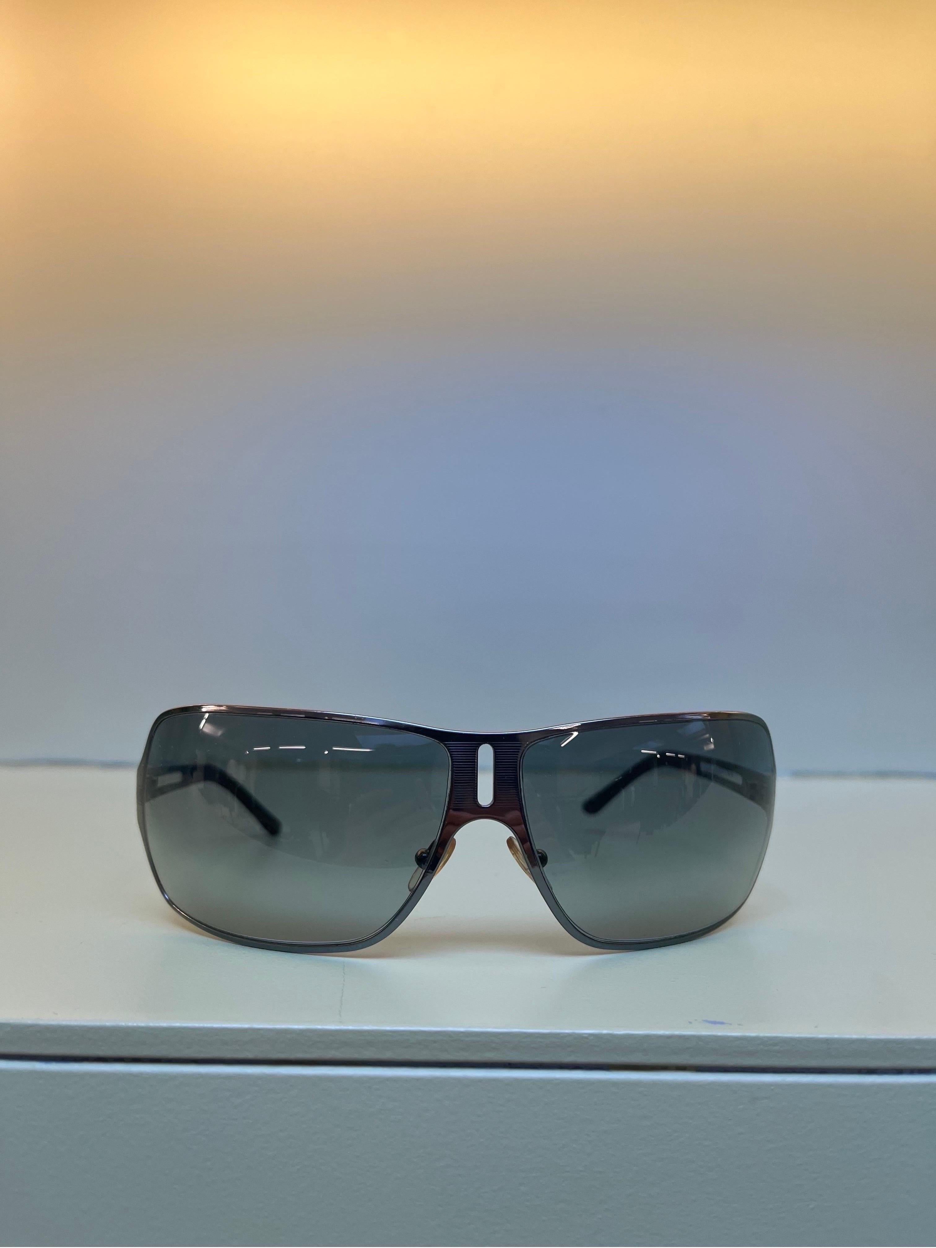 Prada SPR 54H Metal Vintage Logo Sunglasses For Sale at 1stDibs