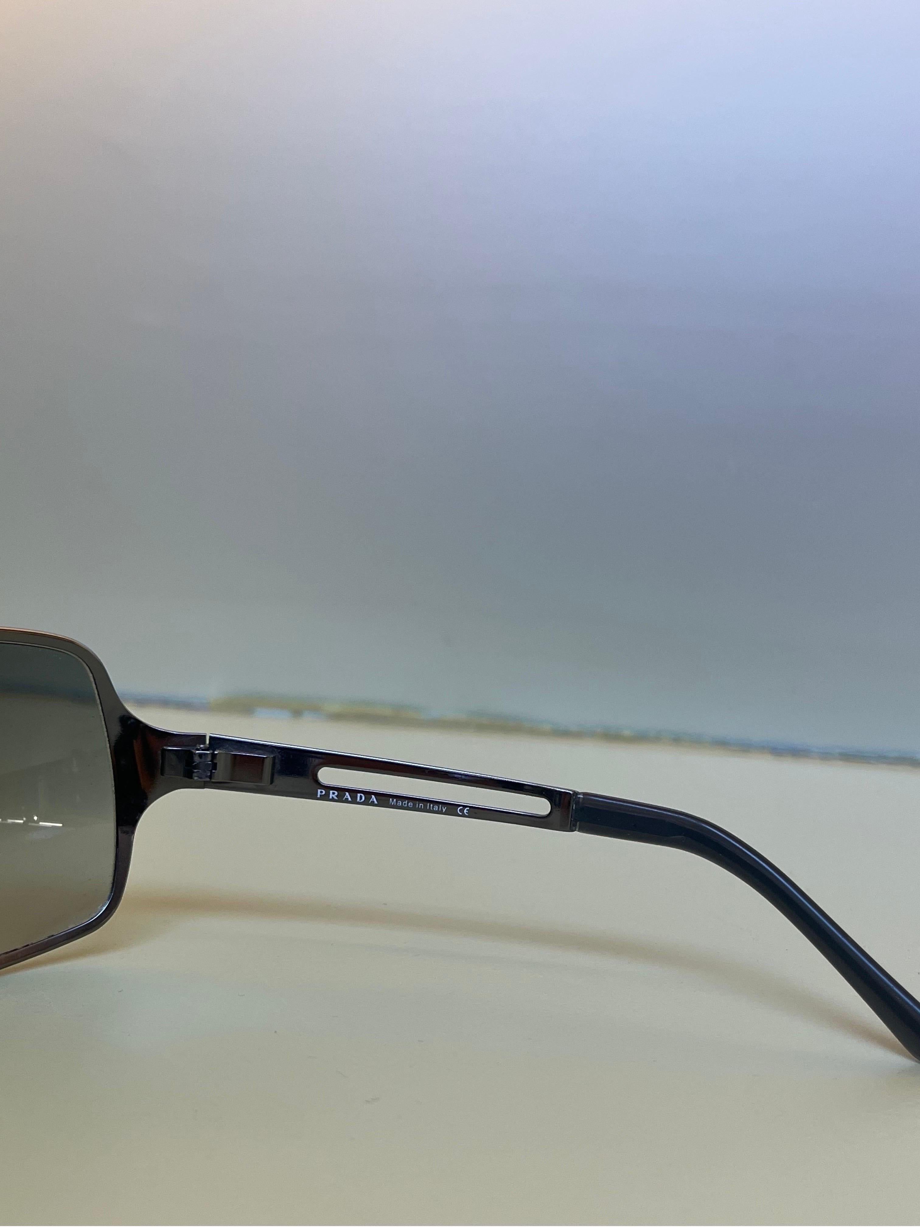 Prada SPR 54H Metal Vintage Logo Sunglasses For Sale at 1stDibs