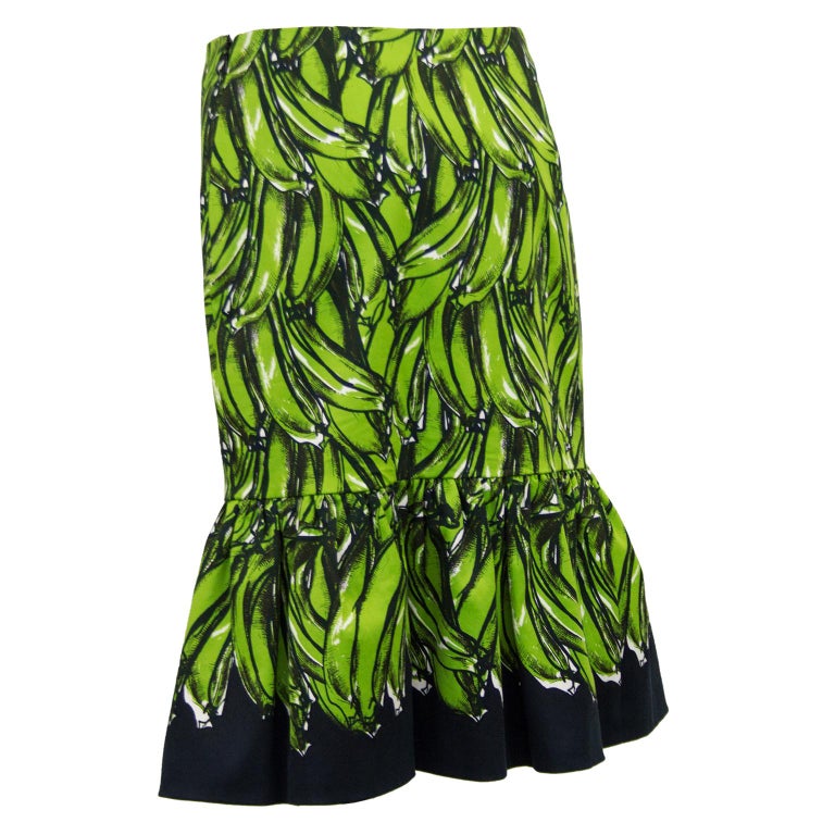 Prada Spring 2011 Ready-to-Wear Green Banana Skirt at 1stDibs | prada ...