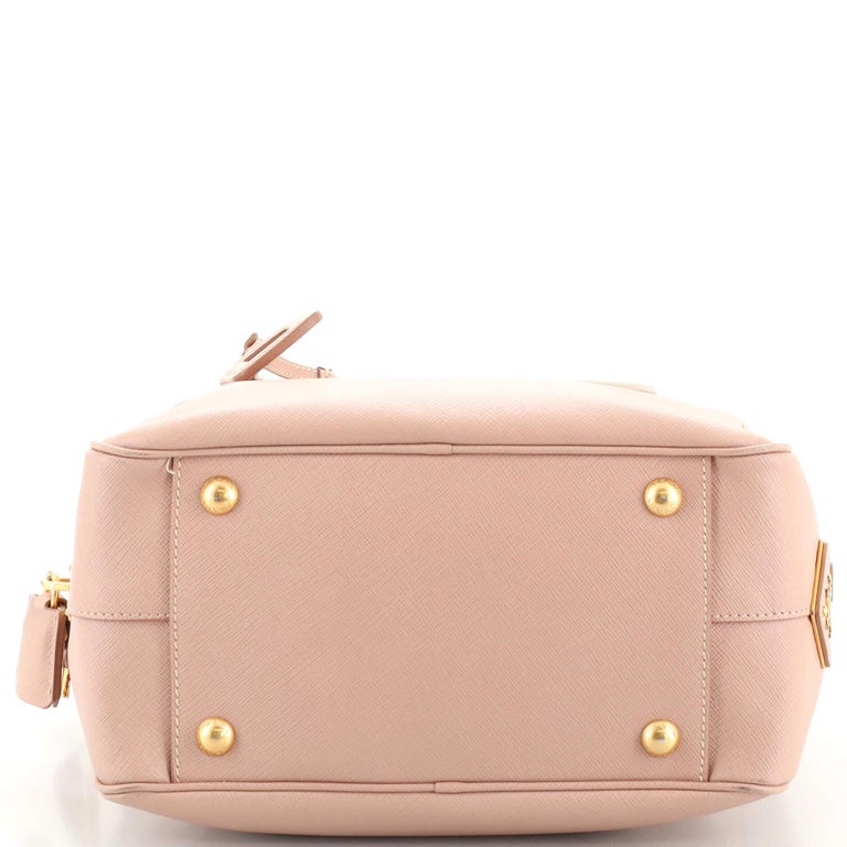 Prada Square Bauletto Bag Saffiano Leather Small For Sale at 1stDibs