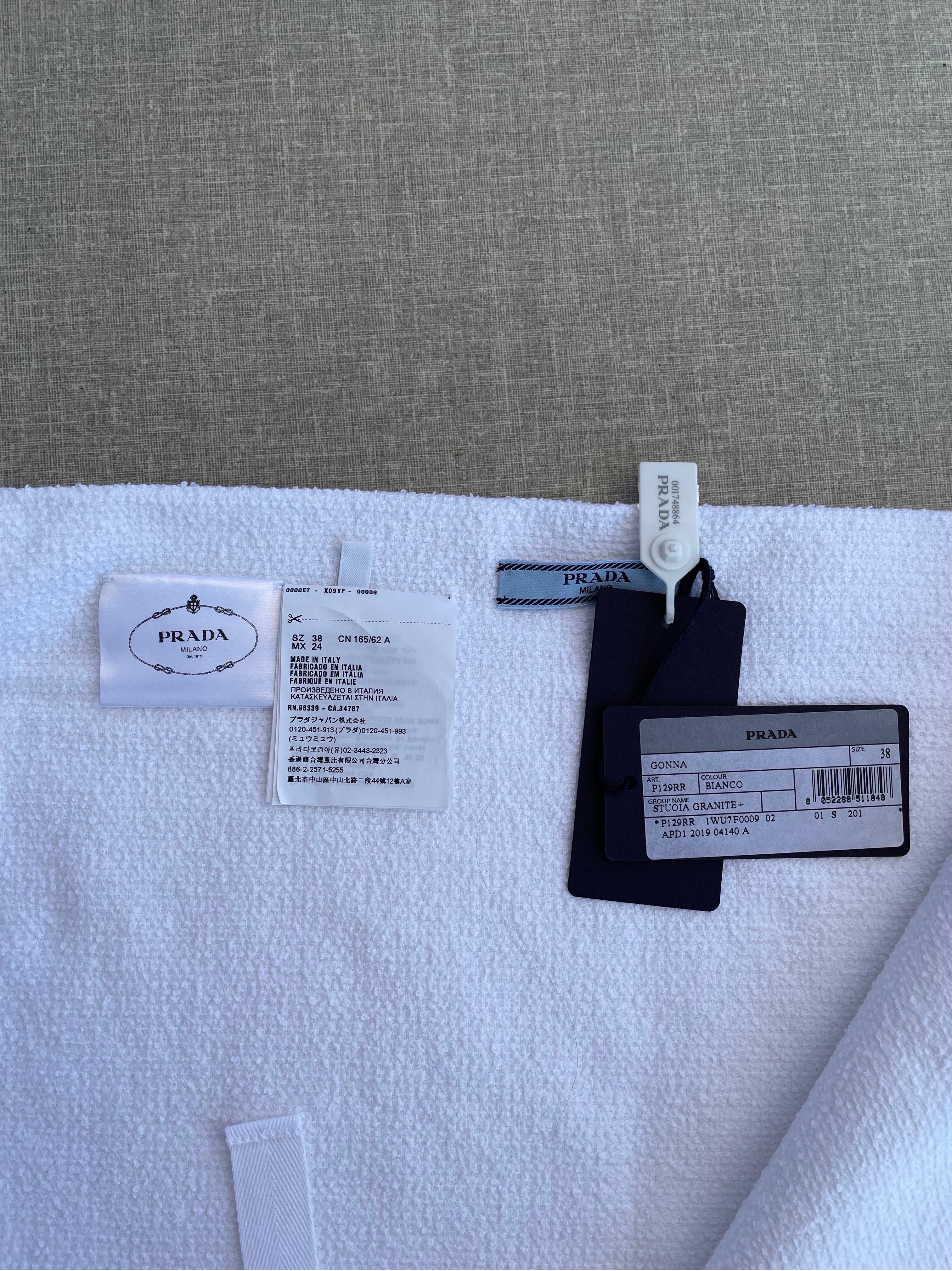 Prada SS 2020 white mini Skirt at 1stDibs