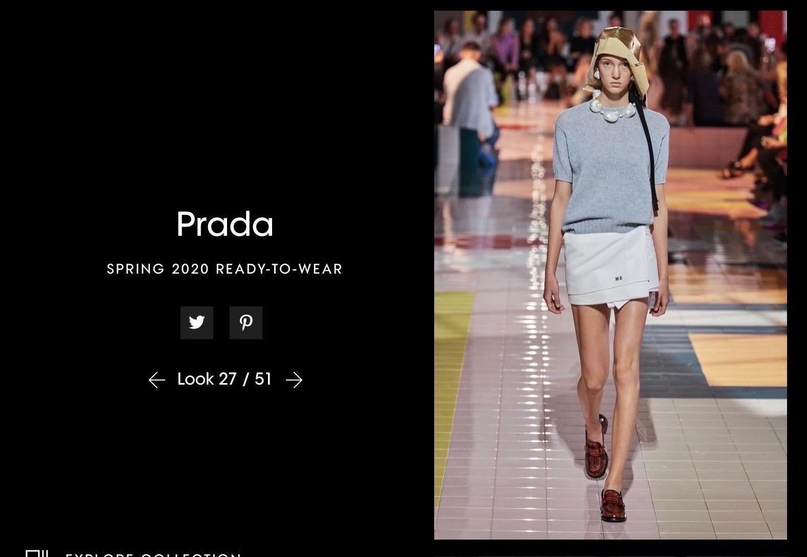 Prada SS 2020 white mini Skirt at 1stDibs