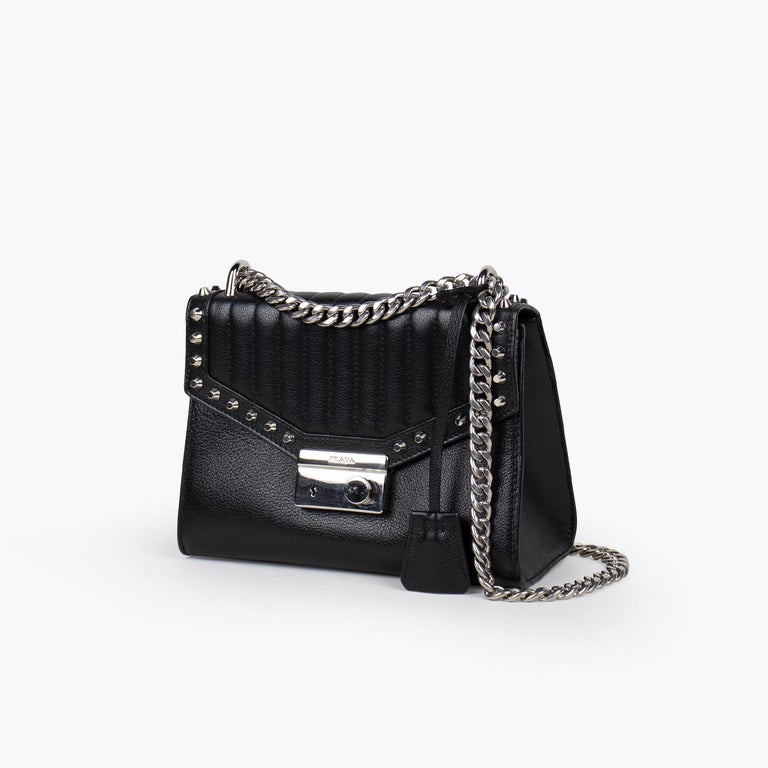 Prada Studded Chain Crossbody Bag For Sale at 1stDibs | studded chain ...