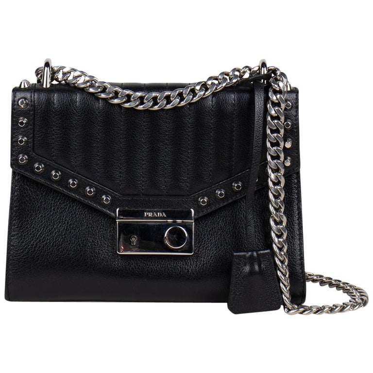Prada Studded Chain Crossbody Bag For Sale at 1stDibs | studded chain ...