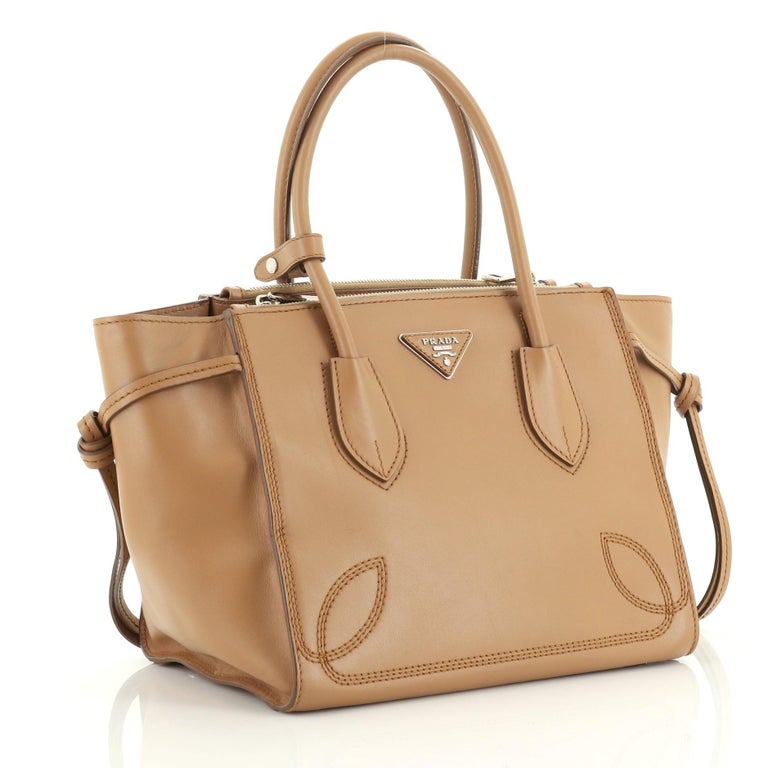 Prada Tassel Twin Pocket Tote City Calf Small at 1stDibs