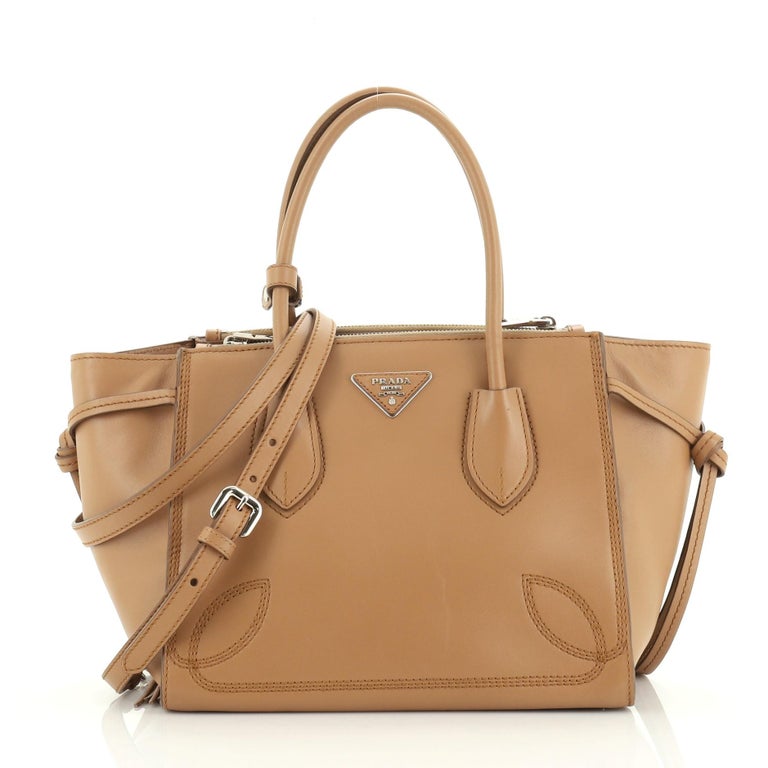 Prada Tassel Twin Pocket Tote City Calf Small at 1stDibs