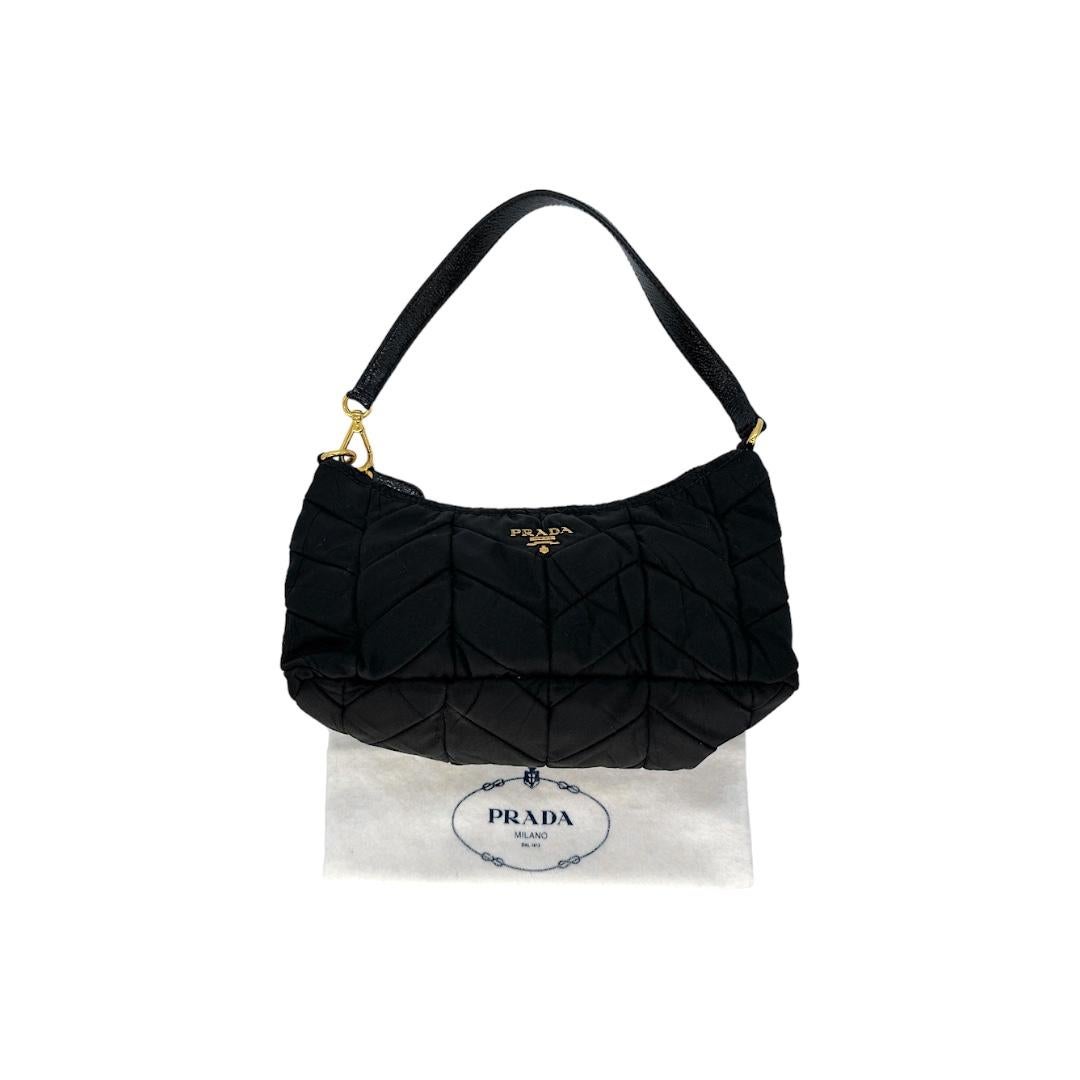Prada Tessuto Nylon Chevron Quilted Mini Bag at 1stDibs