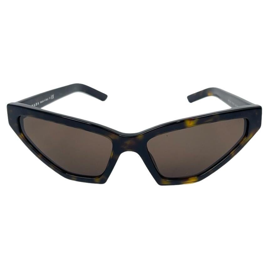 Prada Tortoise Shell Acetate-frame Square Cat-Eye Sunglasses For Sale ...