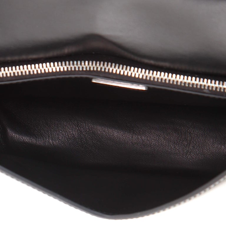 Prada Triangle Logo Plaque Chain Flap Shoulder Bag Spazzolato Leather ...