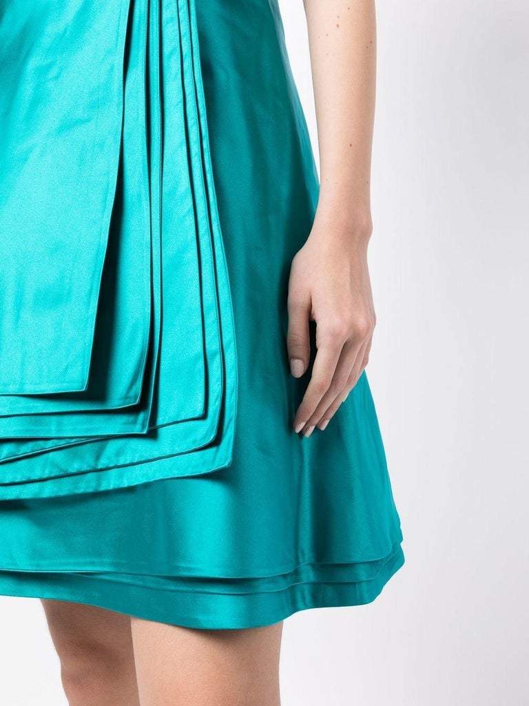 Prada Turquoise Silk Dress For Sale at 1stDibs