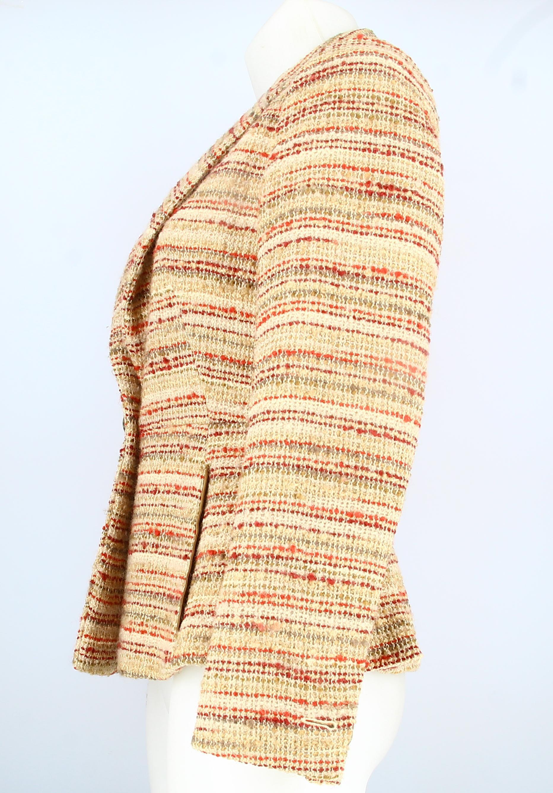 Prada Tweed Suit Jacket Pink For Sale at 1stDibs