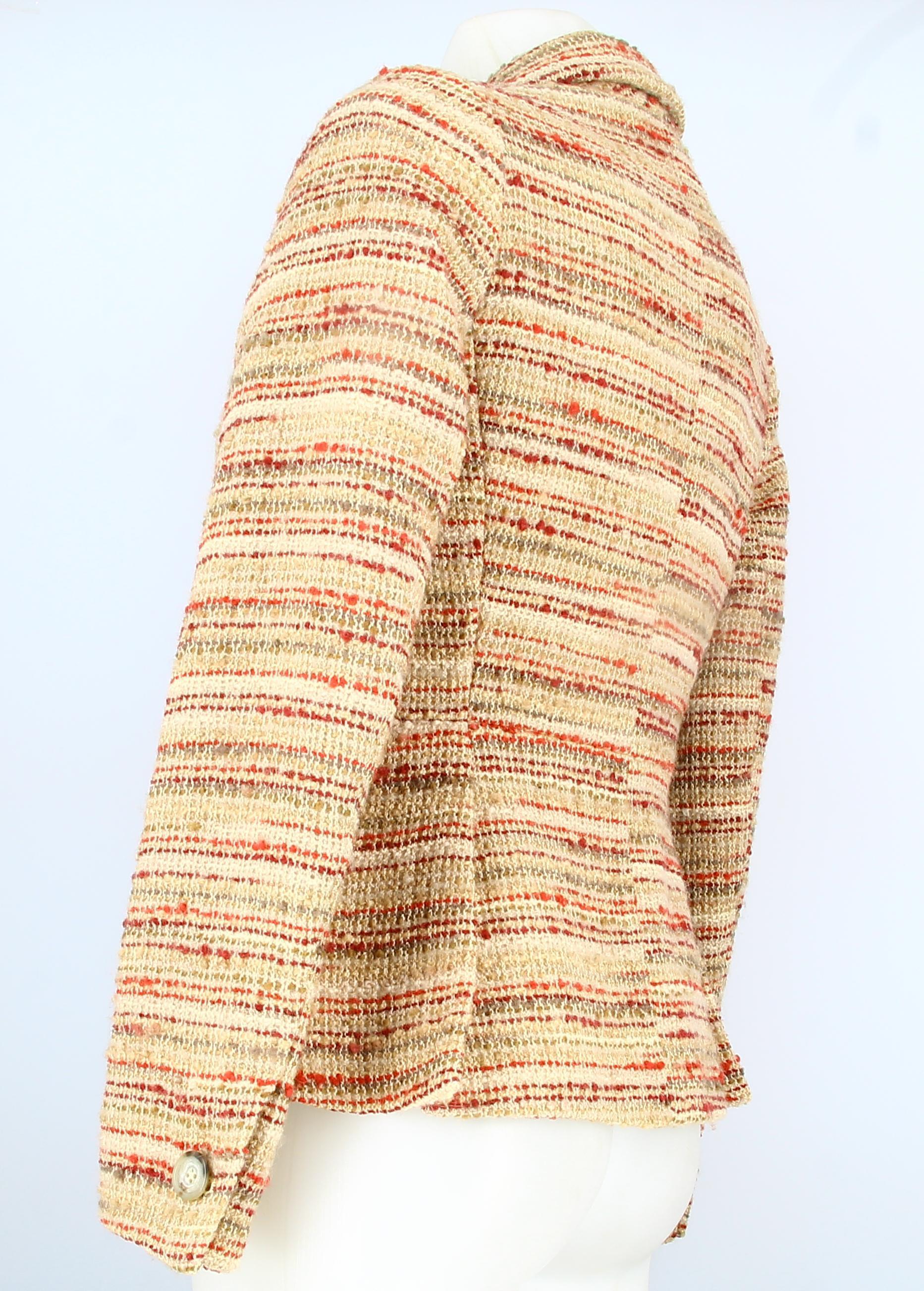 Prada Tweed Suit Jacket Pink For Sale at 1stDibs