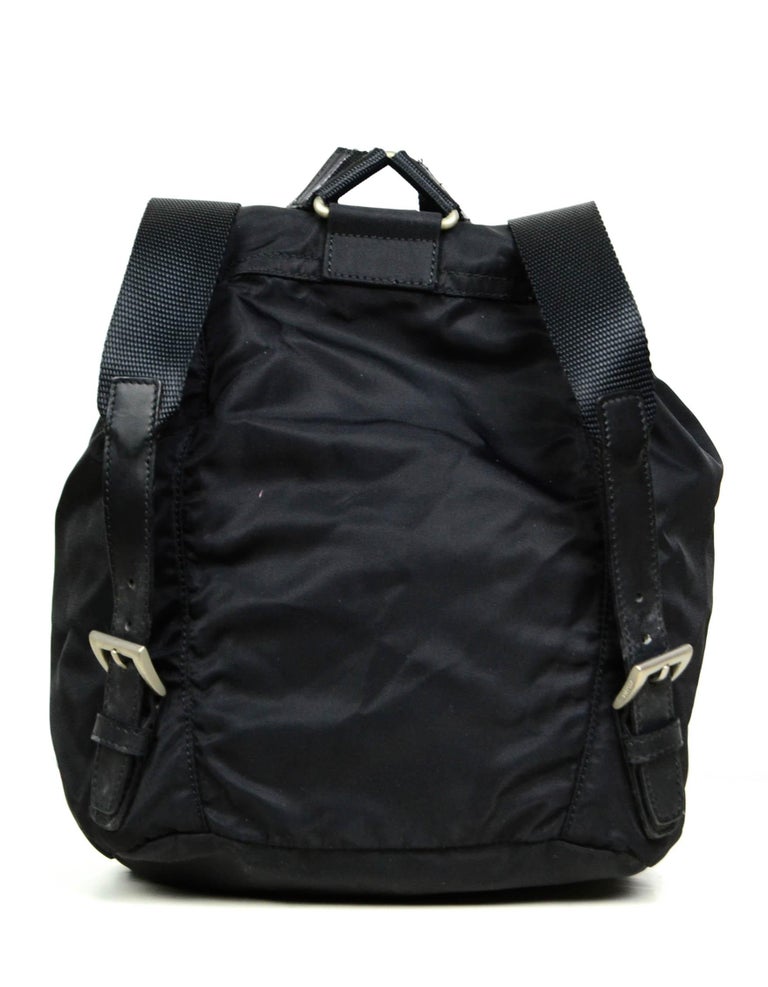 Prada Vintage Black Tessuto Nylon Mini Backpack Bag For Sale at 1stDibs
