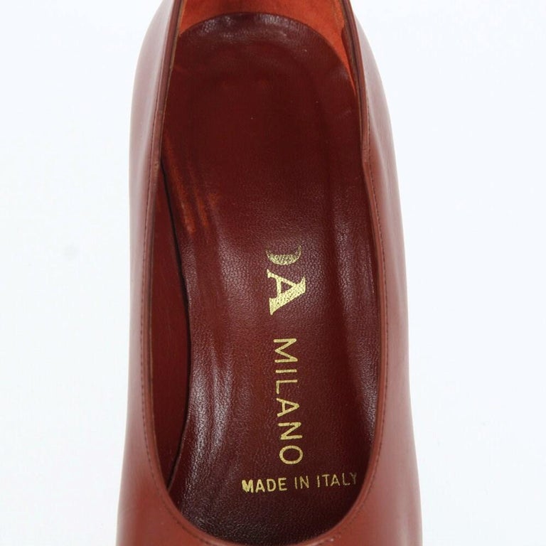 Prada Vintage copper-colored calfskin 2000s pumps For Sale at 1stDibs