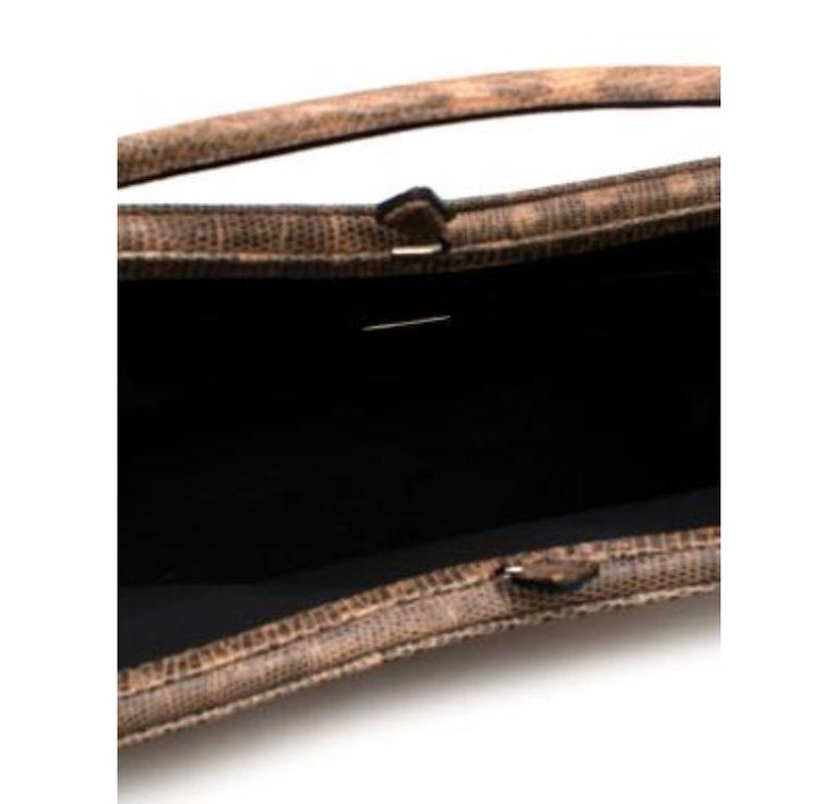 Prada Vintage Lizard Embossed Handbag For Sale at 1stDibs