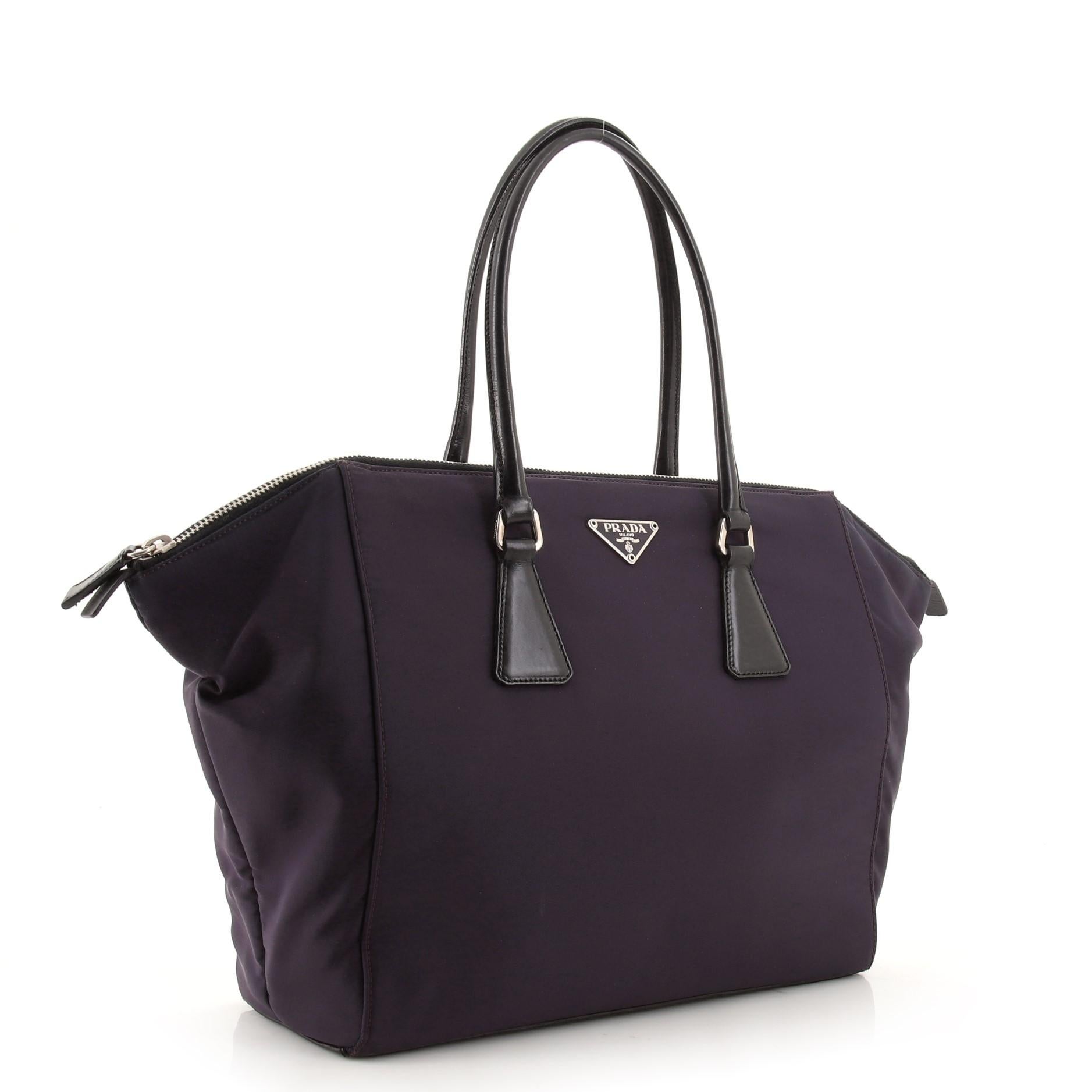 Prada Vintage Zip Tote Tessuto Medium at 1stDibs
