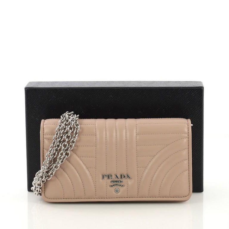 Prada Wallet on Chain Diagramme Quilted Leather at 1stDibs | prada ...