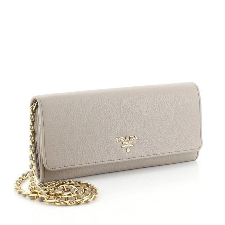 Prada Wallet on Chain Leather at 1stDibs