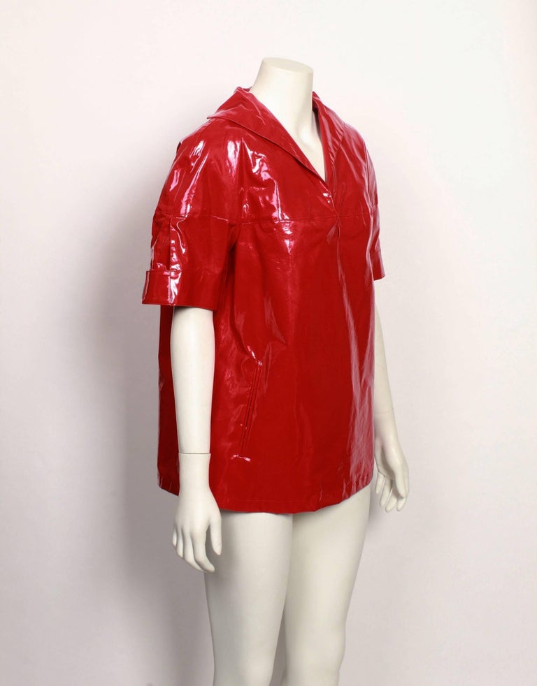 Prada Waterproof Red Top at 1stDibs