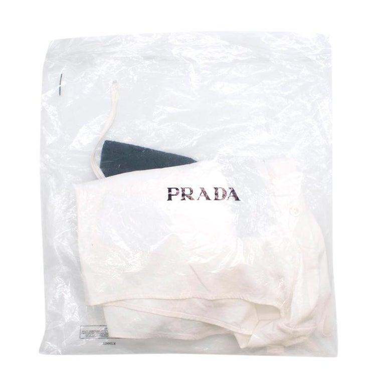 Prada White Button Down Bandeau Top and High Waist Panties M at 1stDibs