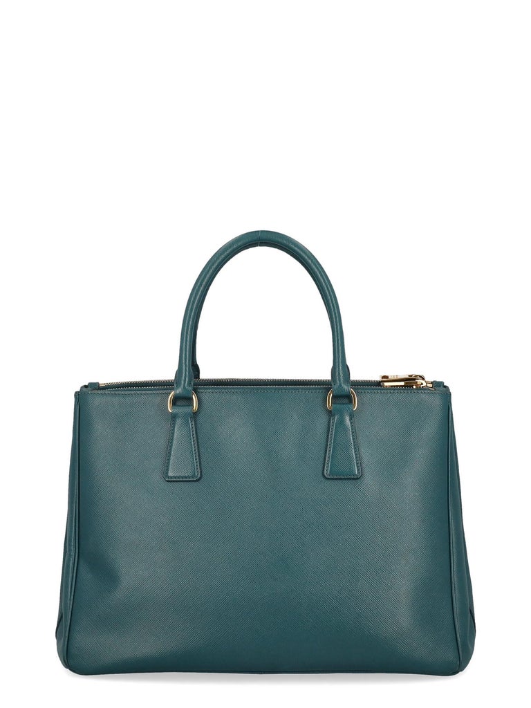 Prada Women Handbags Galleria Green Leather For Sale at 1stDibs