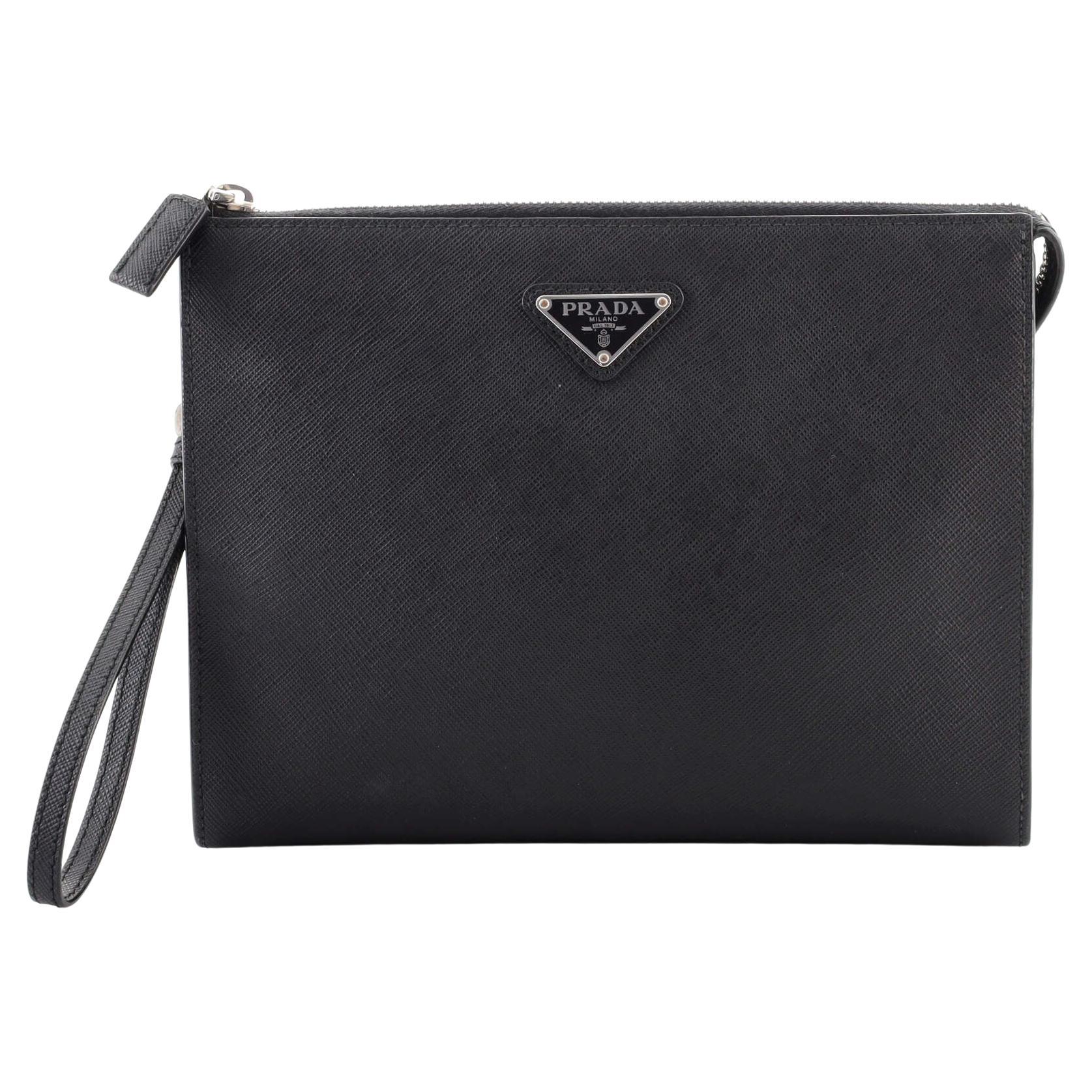 Prada Zip Waist Bag Saffiano Leather Small at 1stDibs