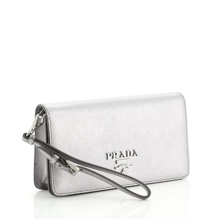 Prada Wristlet Wallet on Chain Saffiano Leather Mini at 1stDibs | prada ...
