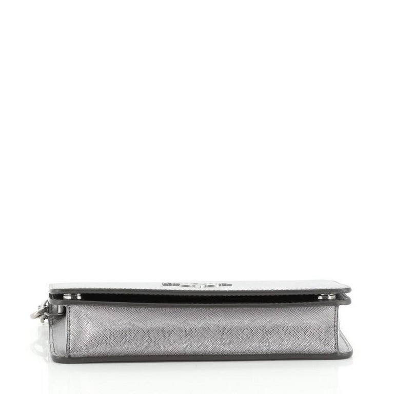 Prada Wristlet Wallet on Chain Saffiano Leather Mini at 1stDibs | prada ...